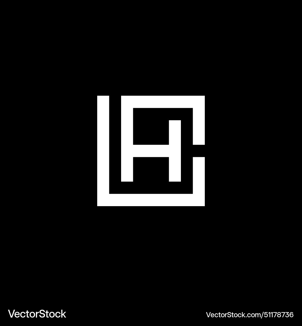 Hl lh h l abstract letters logo monogram Vector Image