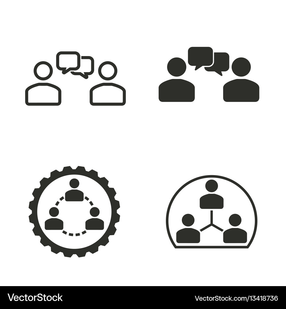 Human interaction icon set Royalty Free Vector Image