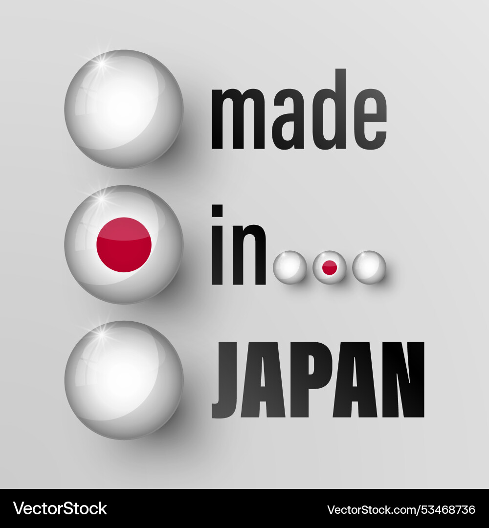 Made in japan graphic and label Royalty Free Vector Image