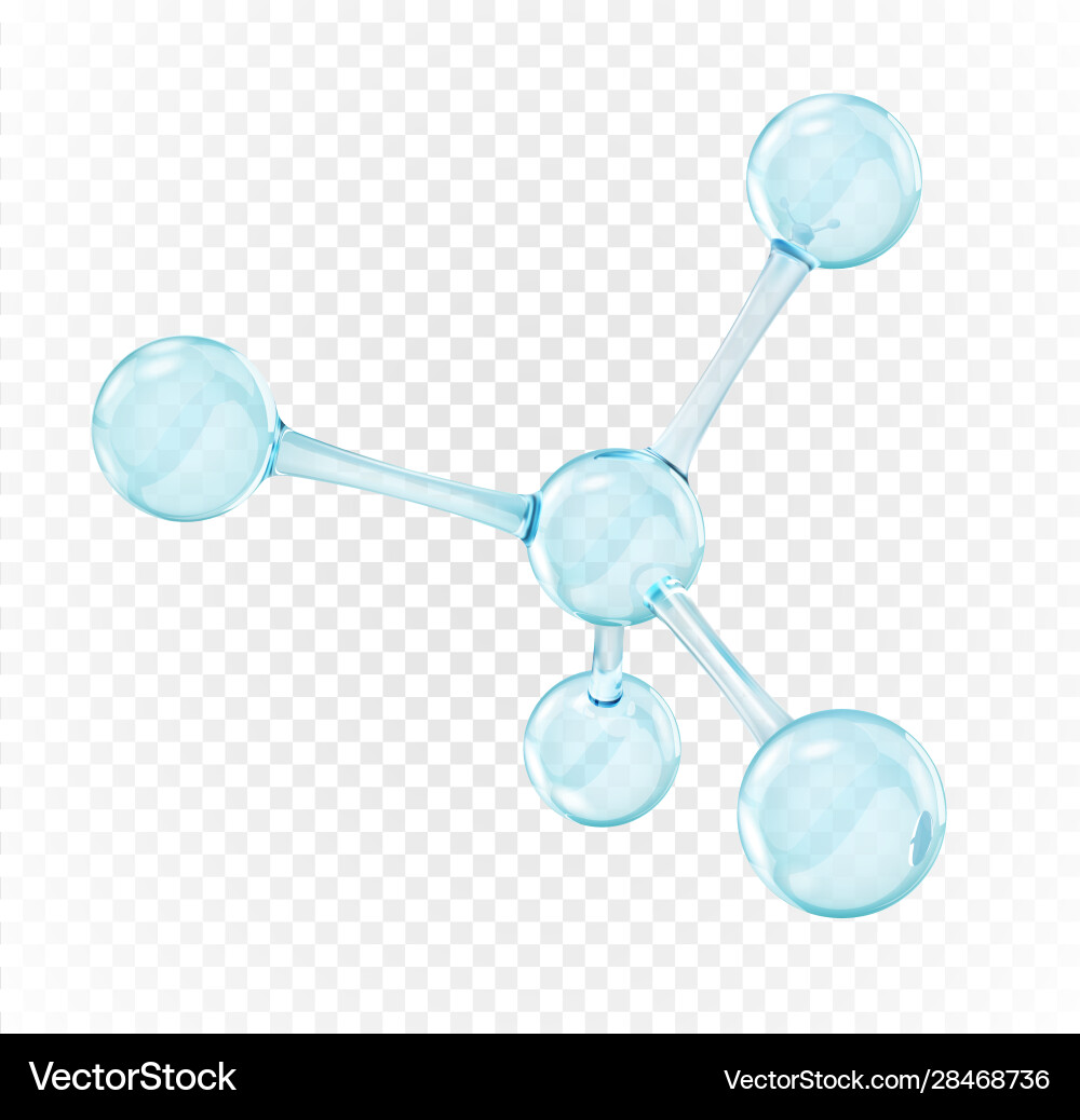 Molecule on a transparent background Royalty Free Vector