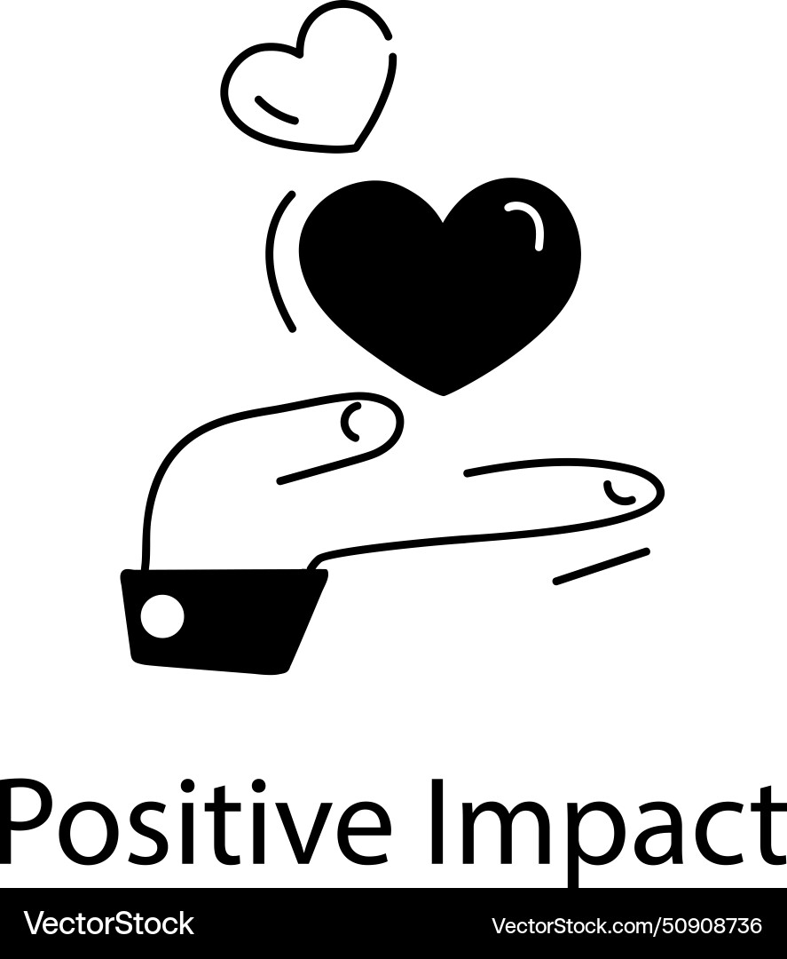 Positive impact Royalty Free Vector Image - VectorStock