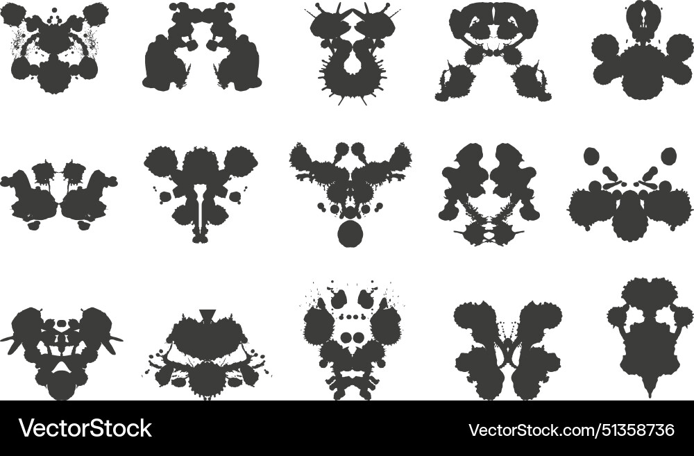 Rorschach inkblot test mental health diagnostic Vector Image