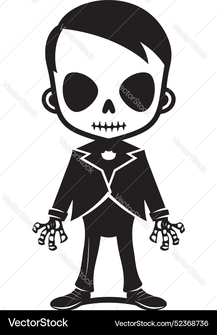Smiling skeleton charm cute design funky bone Vector Image