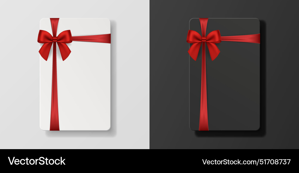 3d realistic blank gift card Royalty Free Vector Image