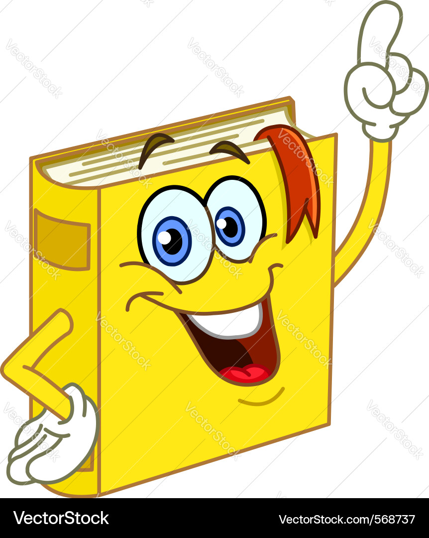Book cartoon Royalty Free Vector Image - VectorStock