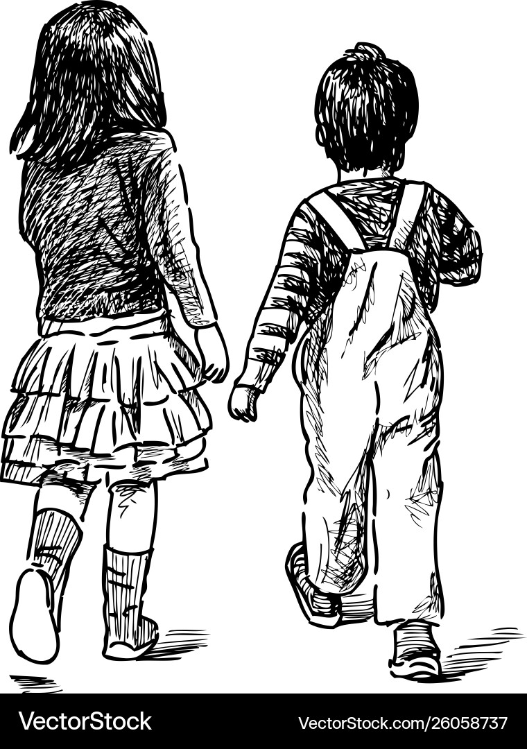 Brother and sister Royalty Free Vector Image - VectorStock