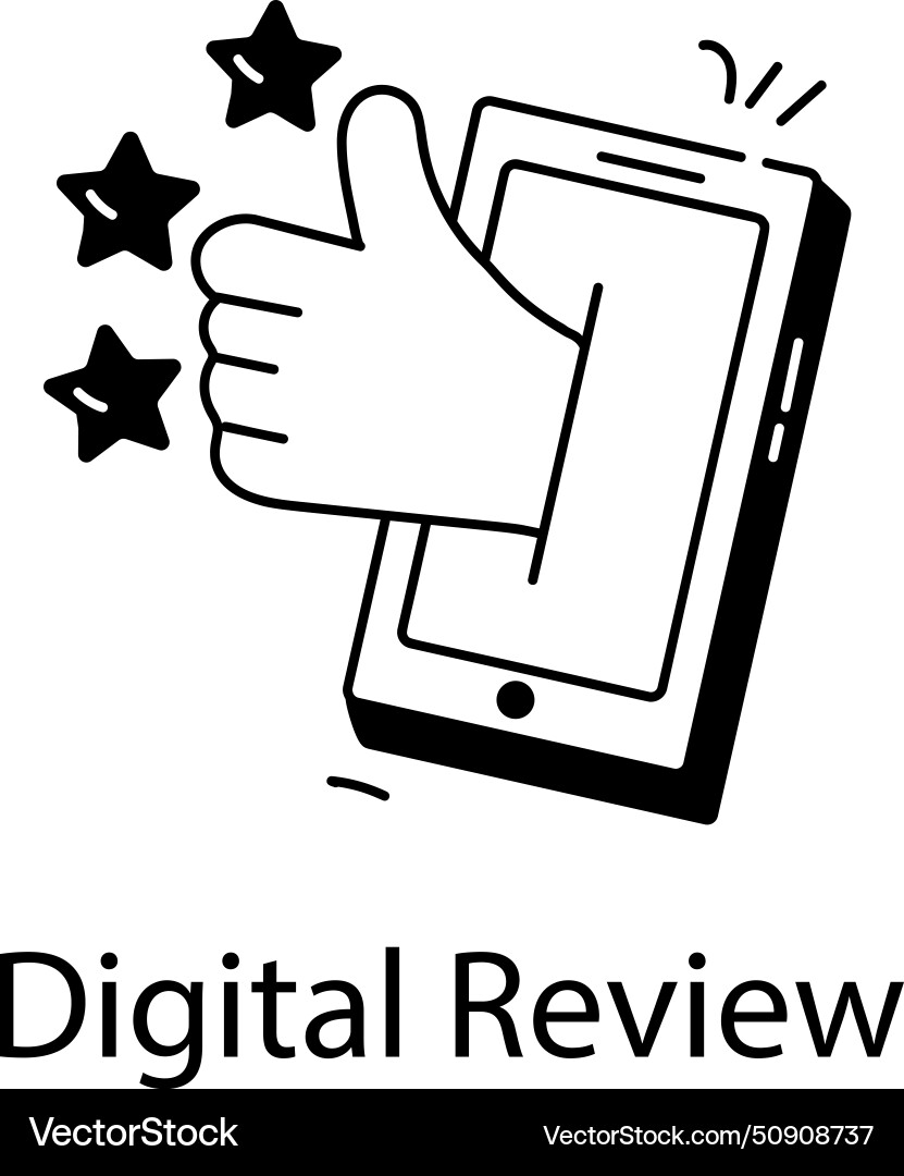 Digital review Royalty Free Vector Image - VectorStock