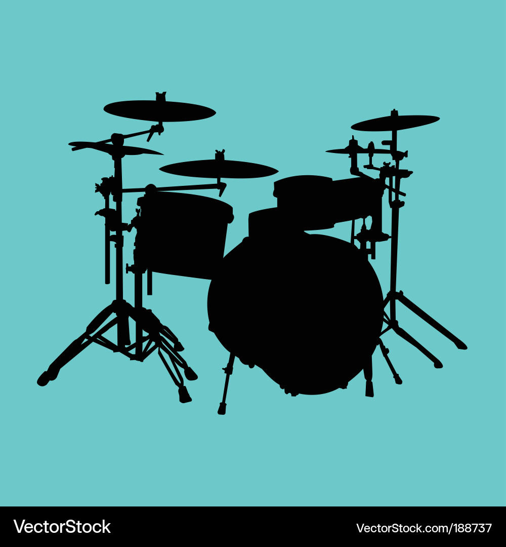 Drum kit Royalty Free Vector Image - VectorStock