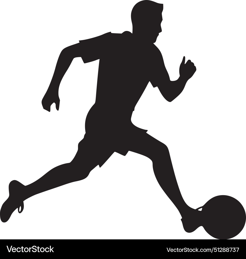 Football - black and white Royalty Free Vector Image