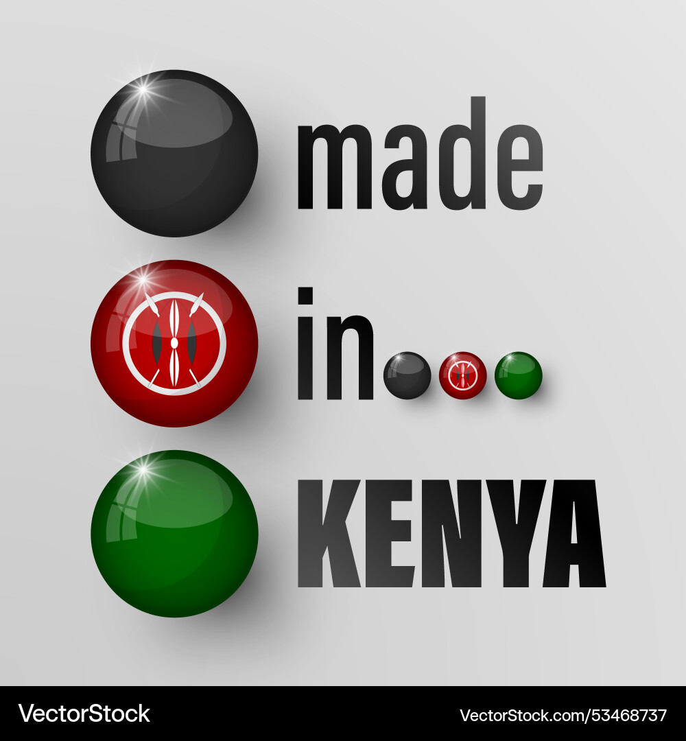 Made in kenya graphic and label Royalty Free Vector Image