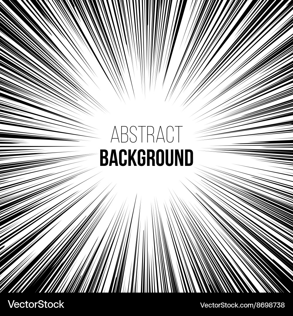 Abstract comic book explosion radial lines Vector Image