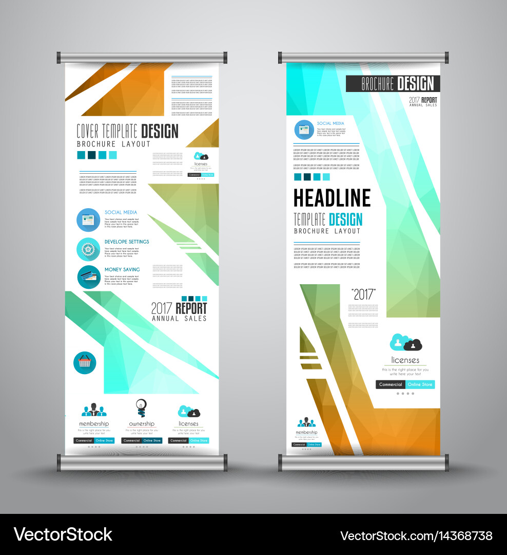Advertisement roll up business flyer or brochure Vector Image