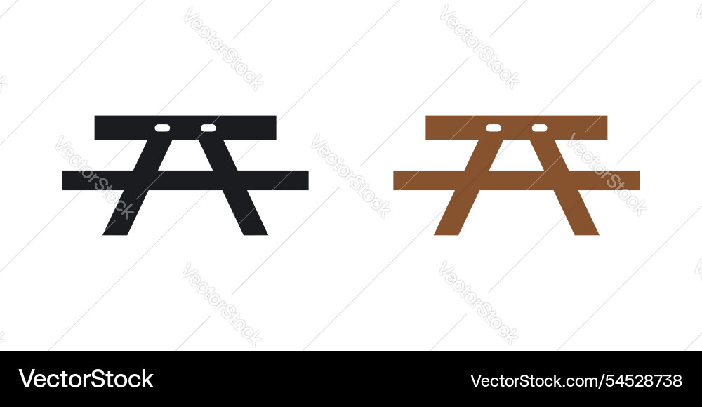 Camping table icon Royalty Free Vector Image - VectorStock