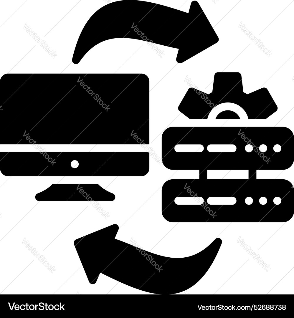 Data transfer icon Royalty Free Vector Image - VectorStock