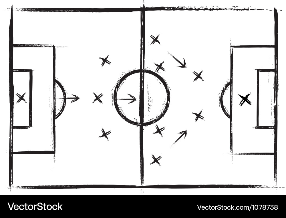 Football field Royalty Free Vector Image - VectorStock