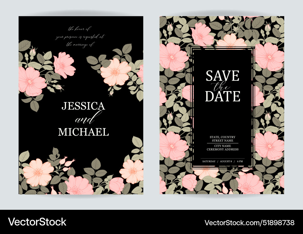 Marriage invitation card with custom sign Vector Image