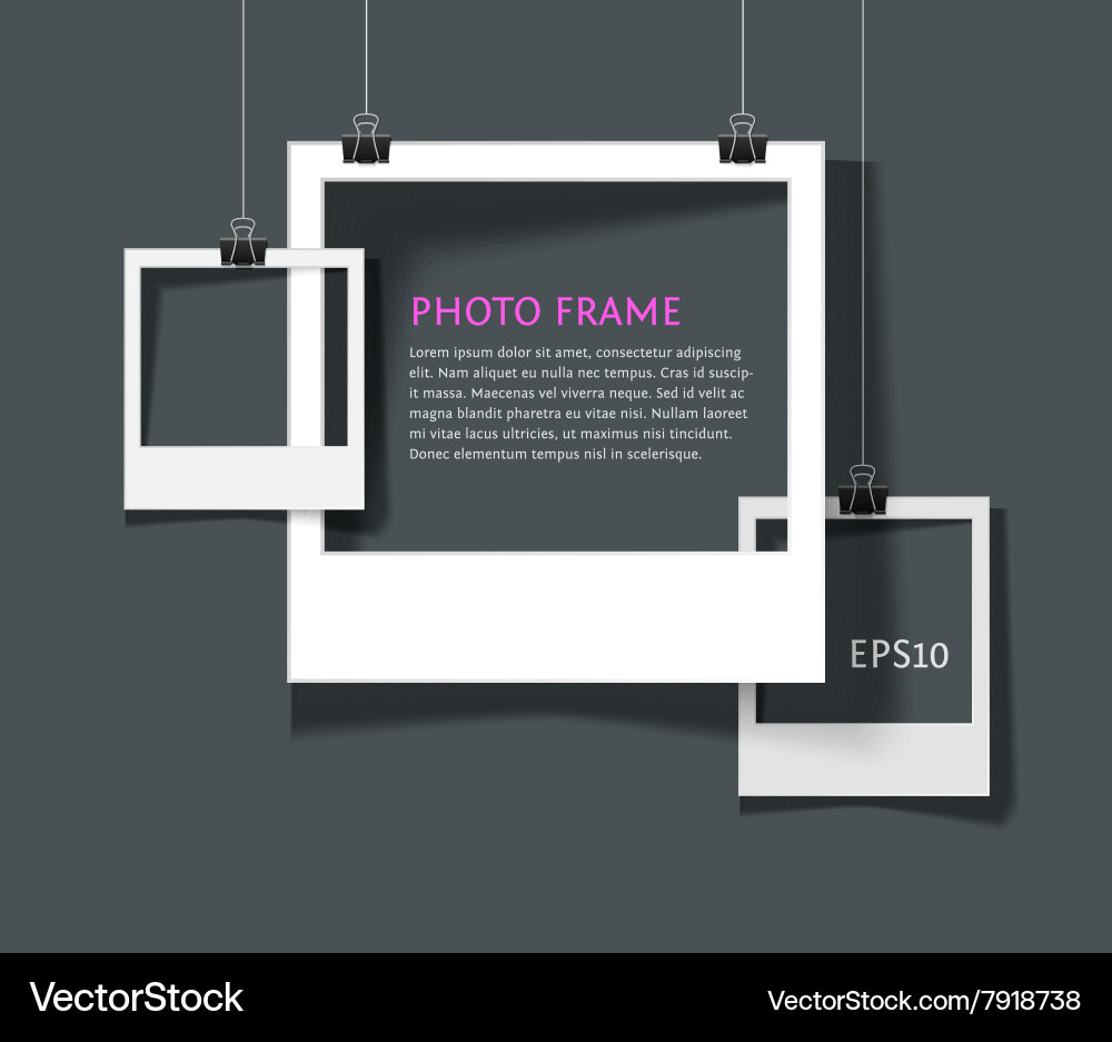 Old style photo frame Royalty Free Vector Image