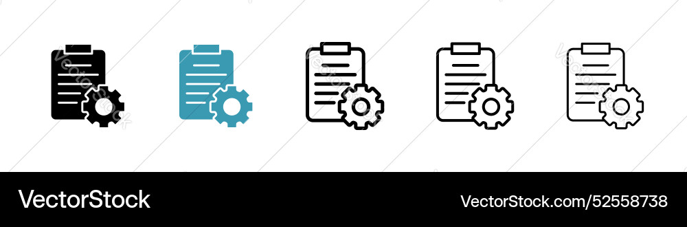 Project management icon set on white background Vector Image