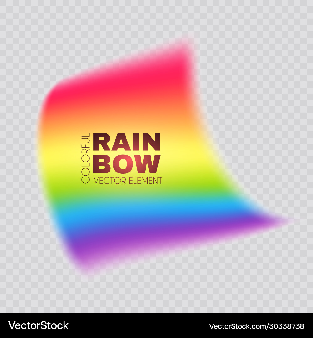 Rainbow on transparent background realistic Vector Image