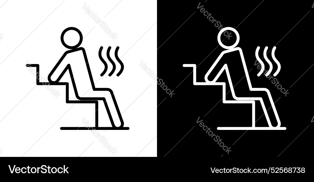 Sauna icon set on white background Royalty Free Vector Image