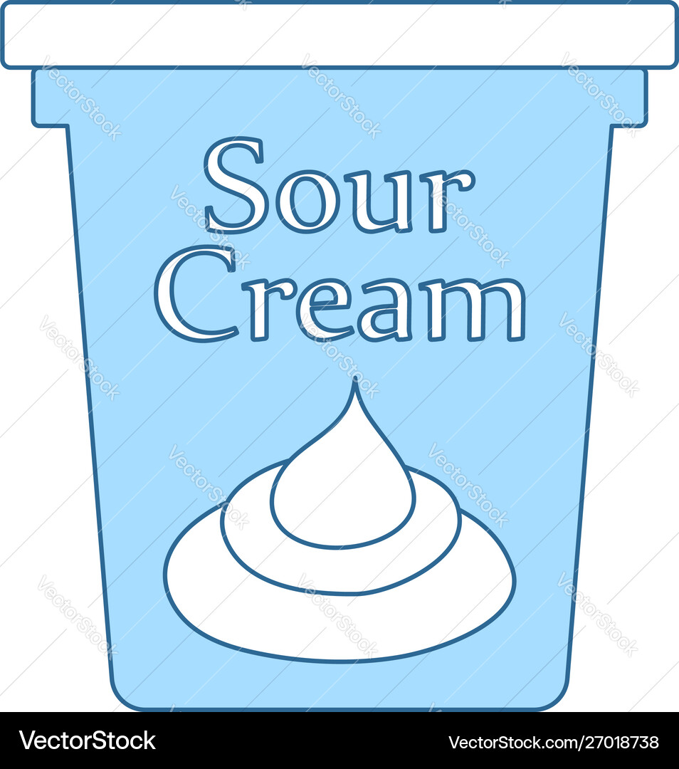 Sour cream icon Royalty Free Vector Image - VectorStock