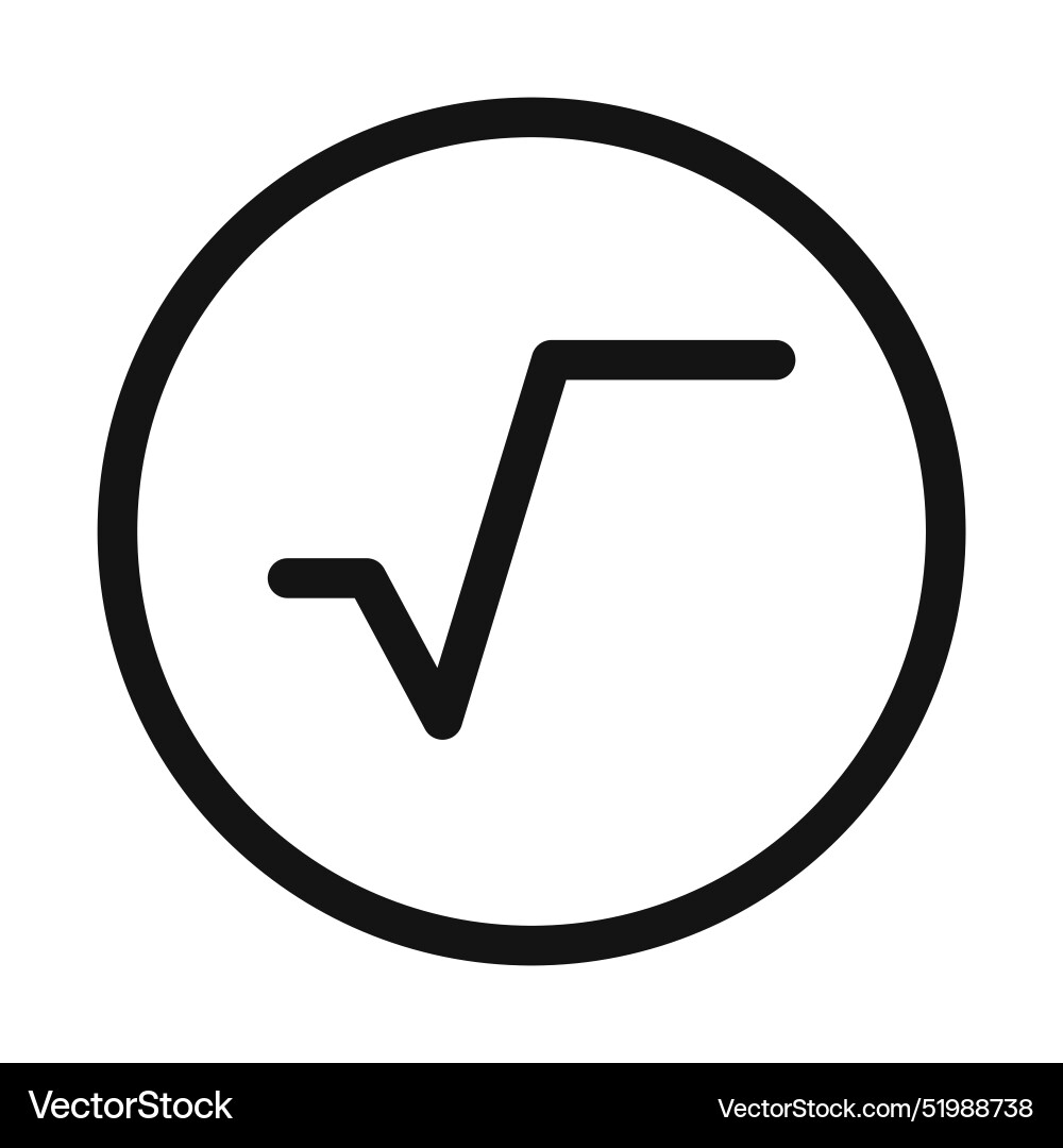 Square root icon series math symbol for education Vector Image