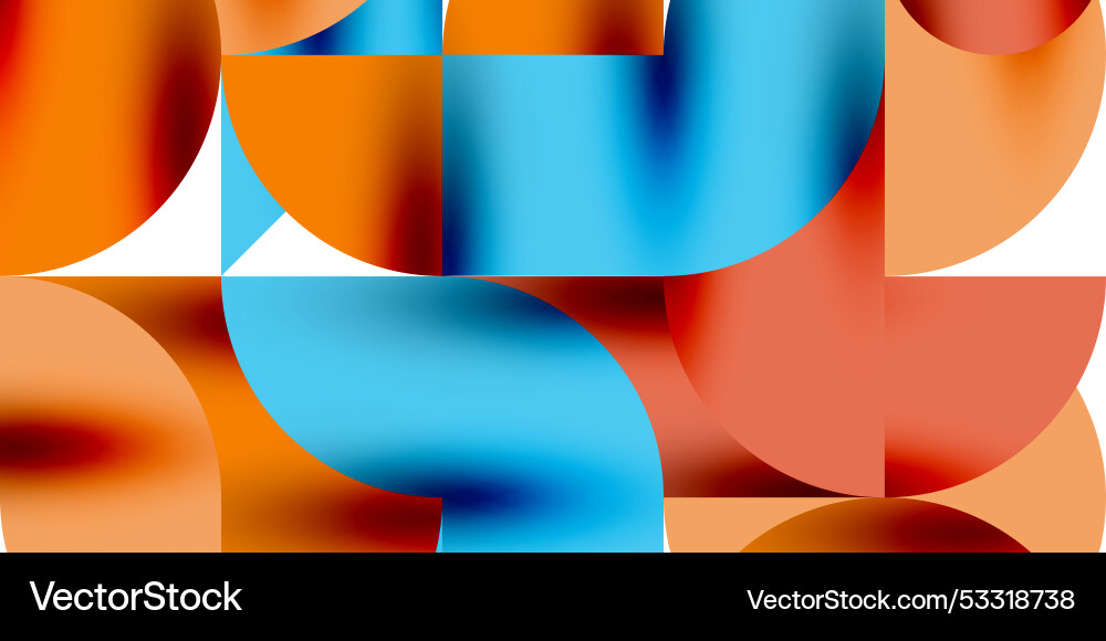 Tech minimal circular shapes geometric art Vector Image