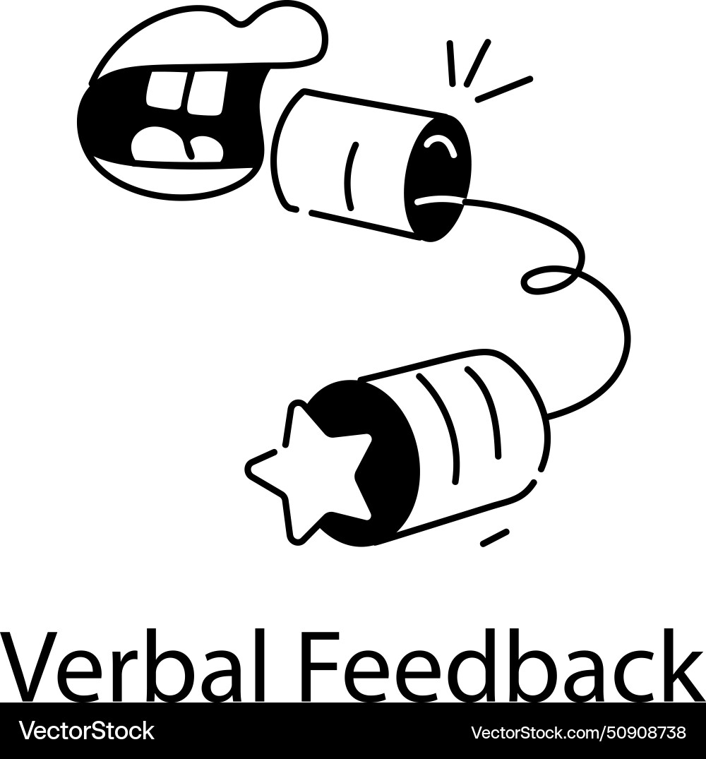 Verbal feedback Royalty Free Vector Image - VectorStock