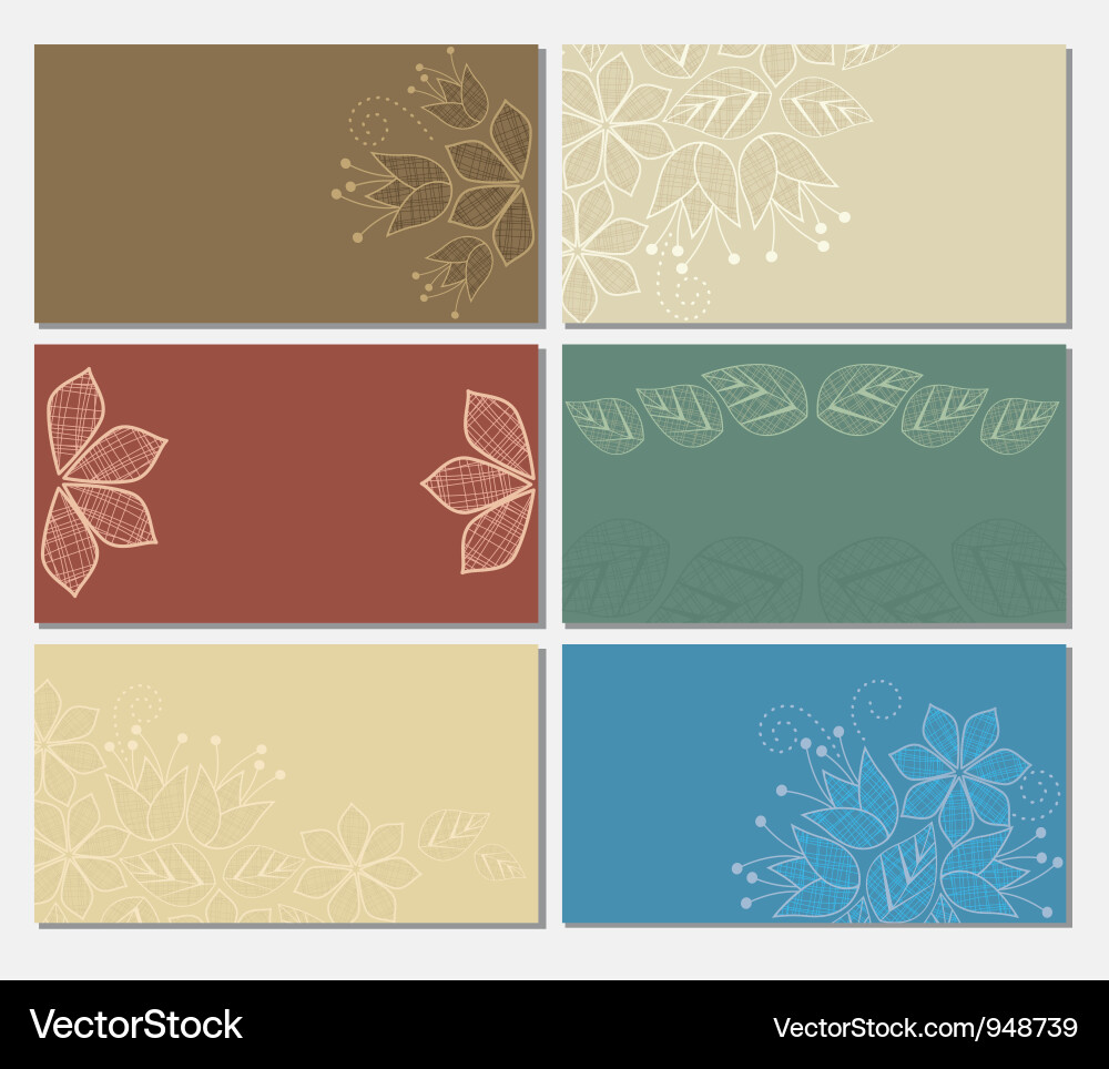 Floral cards Royalty Free Vector Image - VectorStock