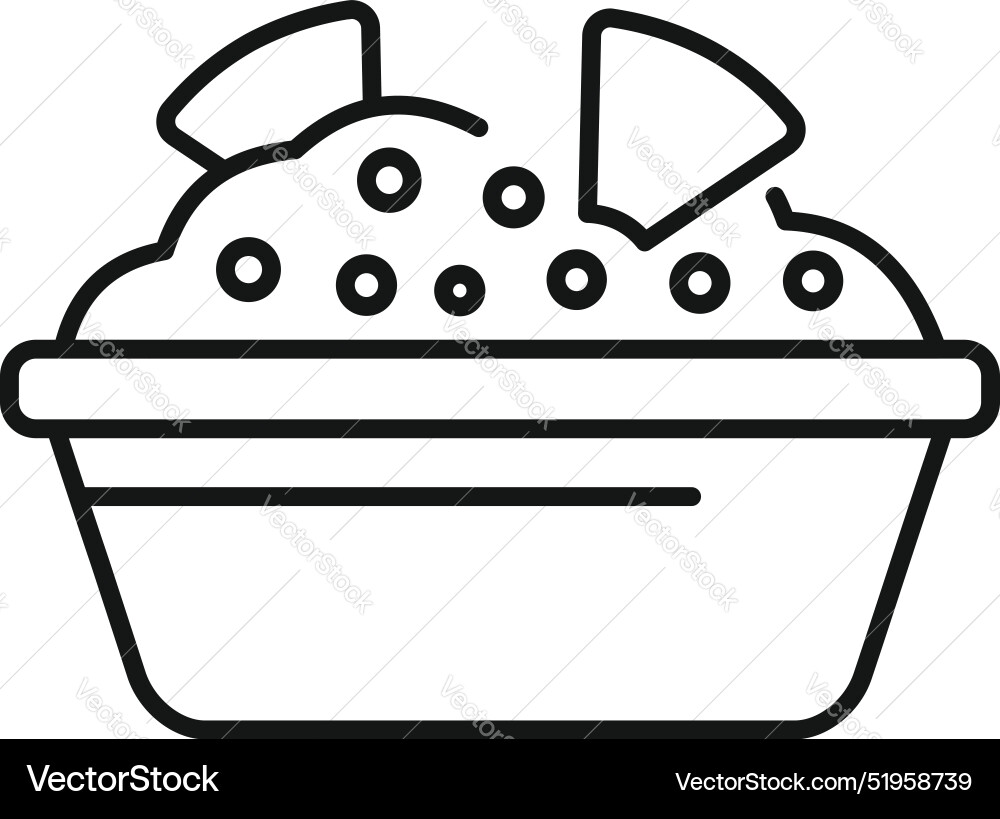 Plastic bowl containing delicious hummus dip Vector Image