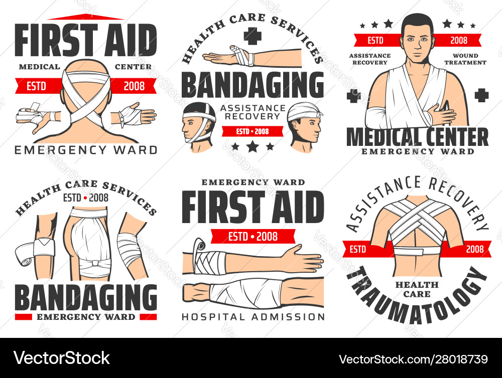 Trauma & First Aid Medical Center Royalty Free Vector