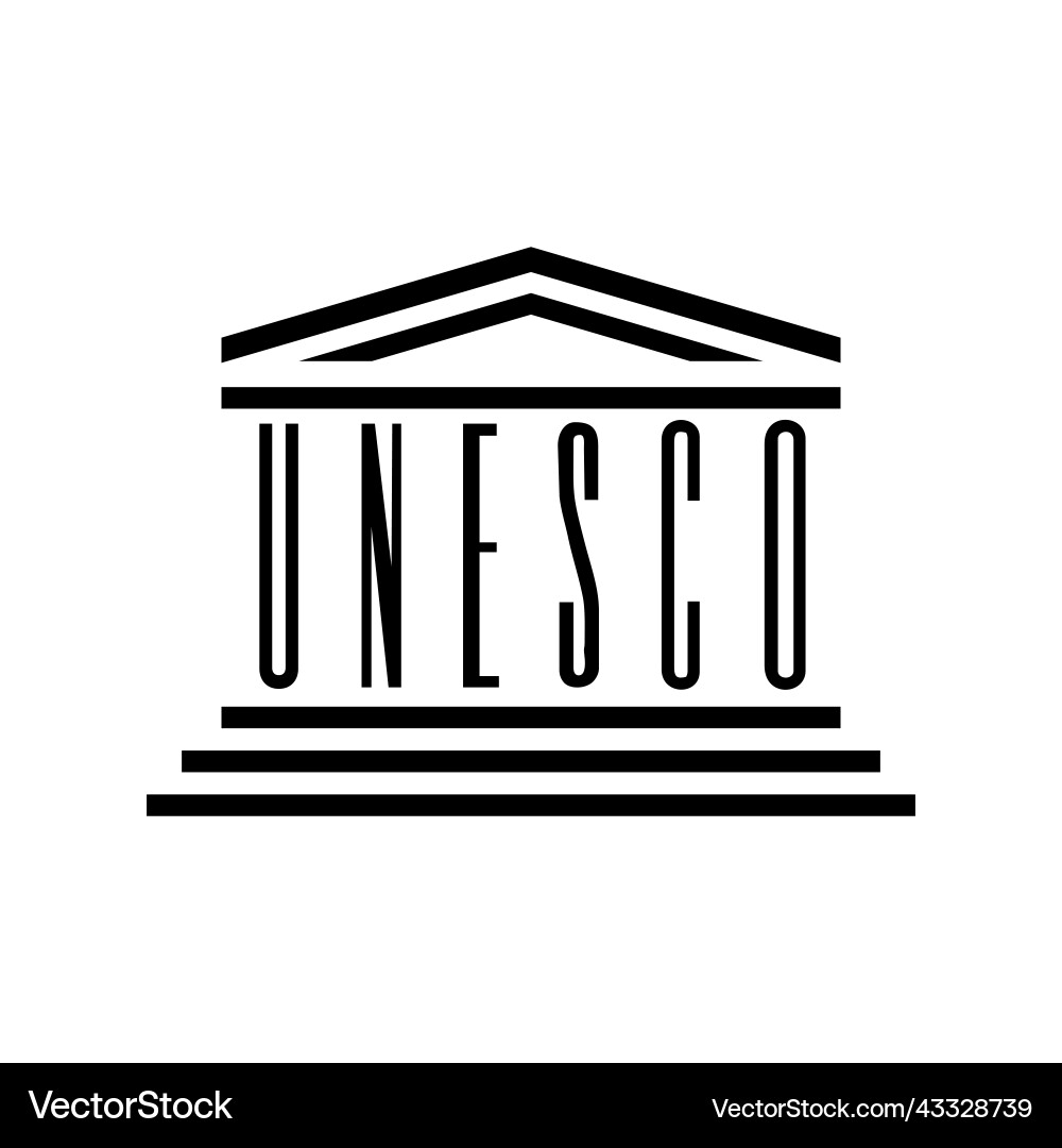 Unesco sign symbol united nations educational Vector Image
