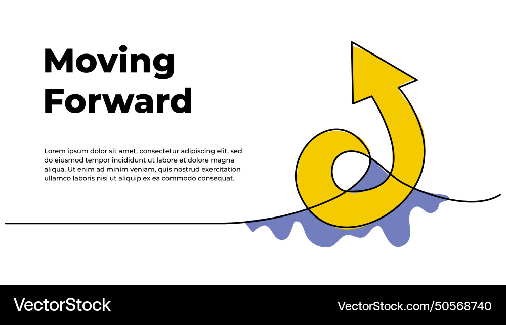 Continuous line design of arrow pointing up one Vector Image