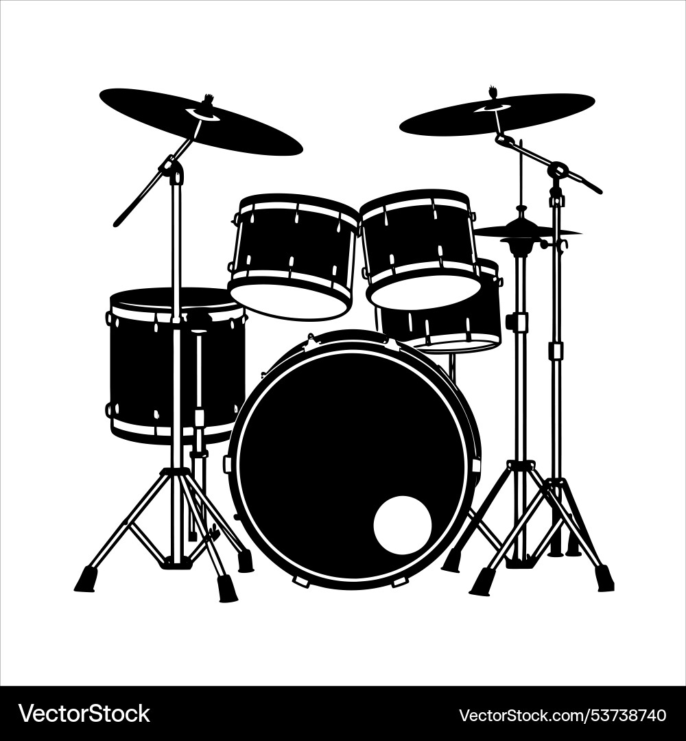 Dram silhouette bundle design Royalty Free Vector Image