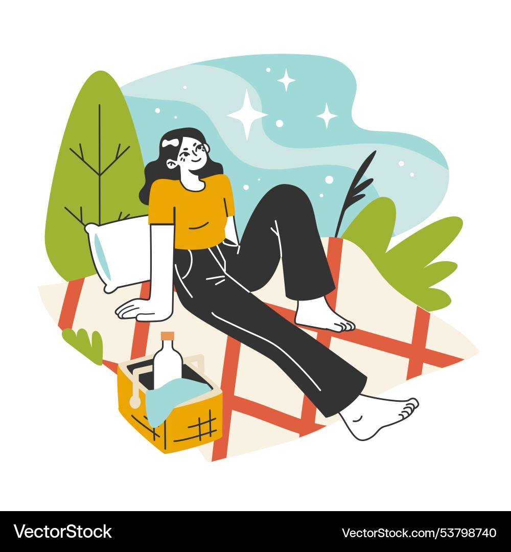 Slow traveling life principles and activity Vector Image