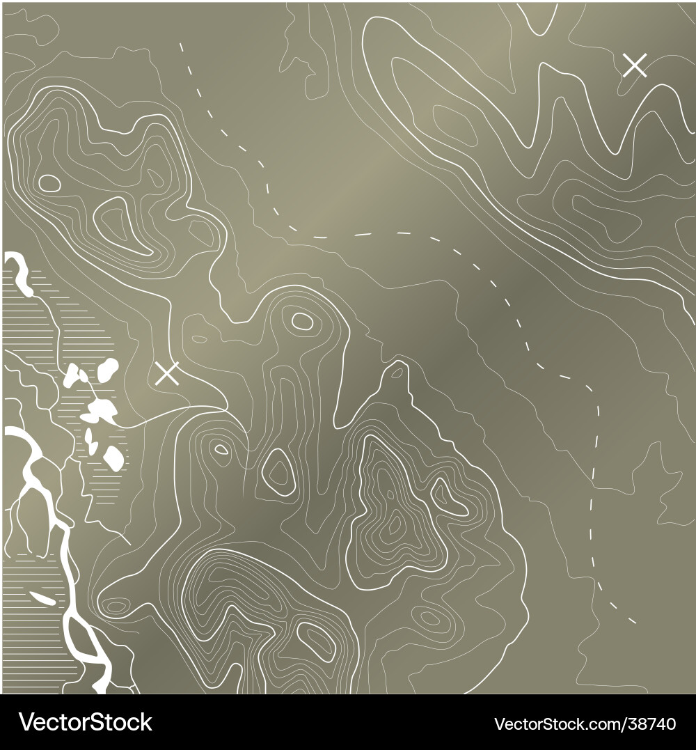 Topographic map Royalty Free Vector Image - VectorStock