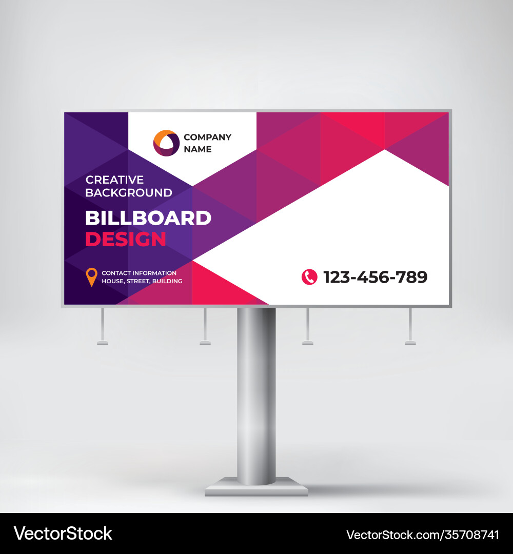 Billboard design a modern for placing Royalty Free Vector