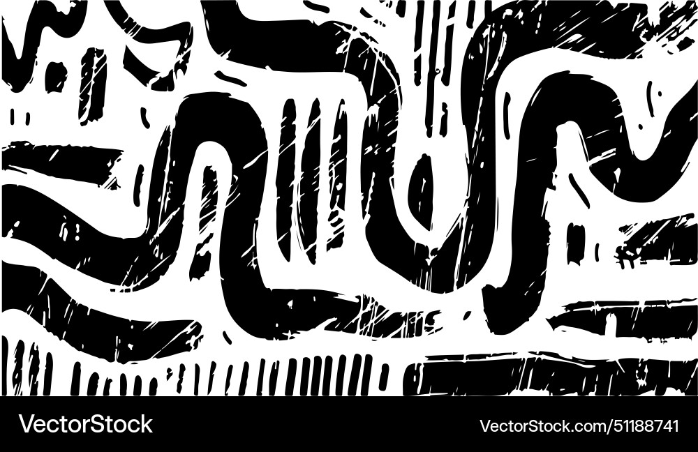 Brush paint curve background abstract art ink Vector Image