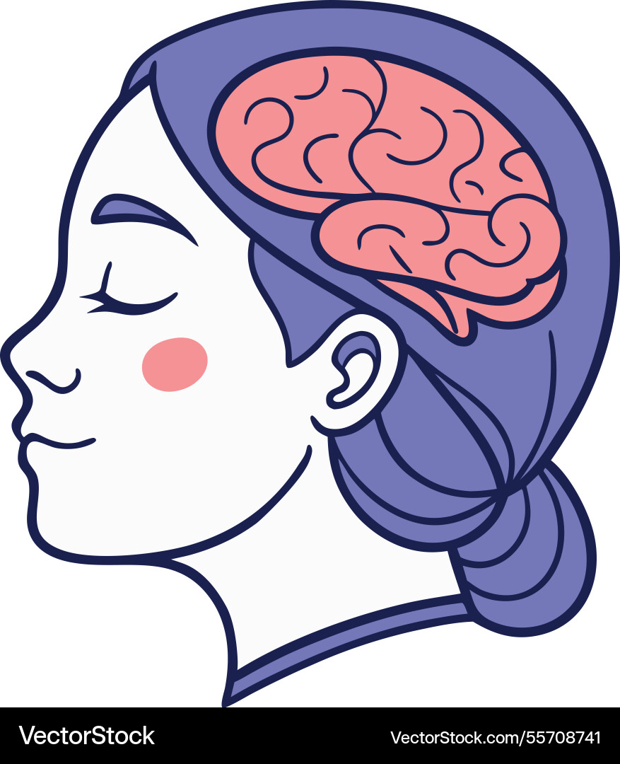 Clear mind concept Royalty Free Vector Image - VectorStock