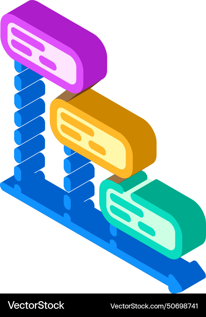 Context switching time management isometric icon Vector Image