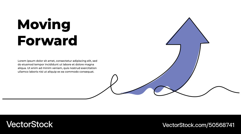 Continuous line design of arrow pointing up one Vector Image