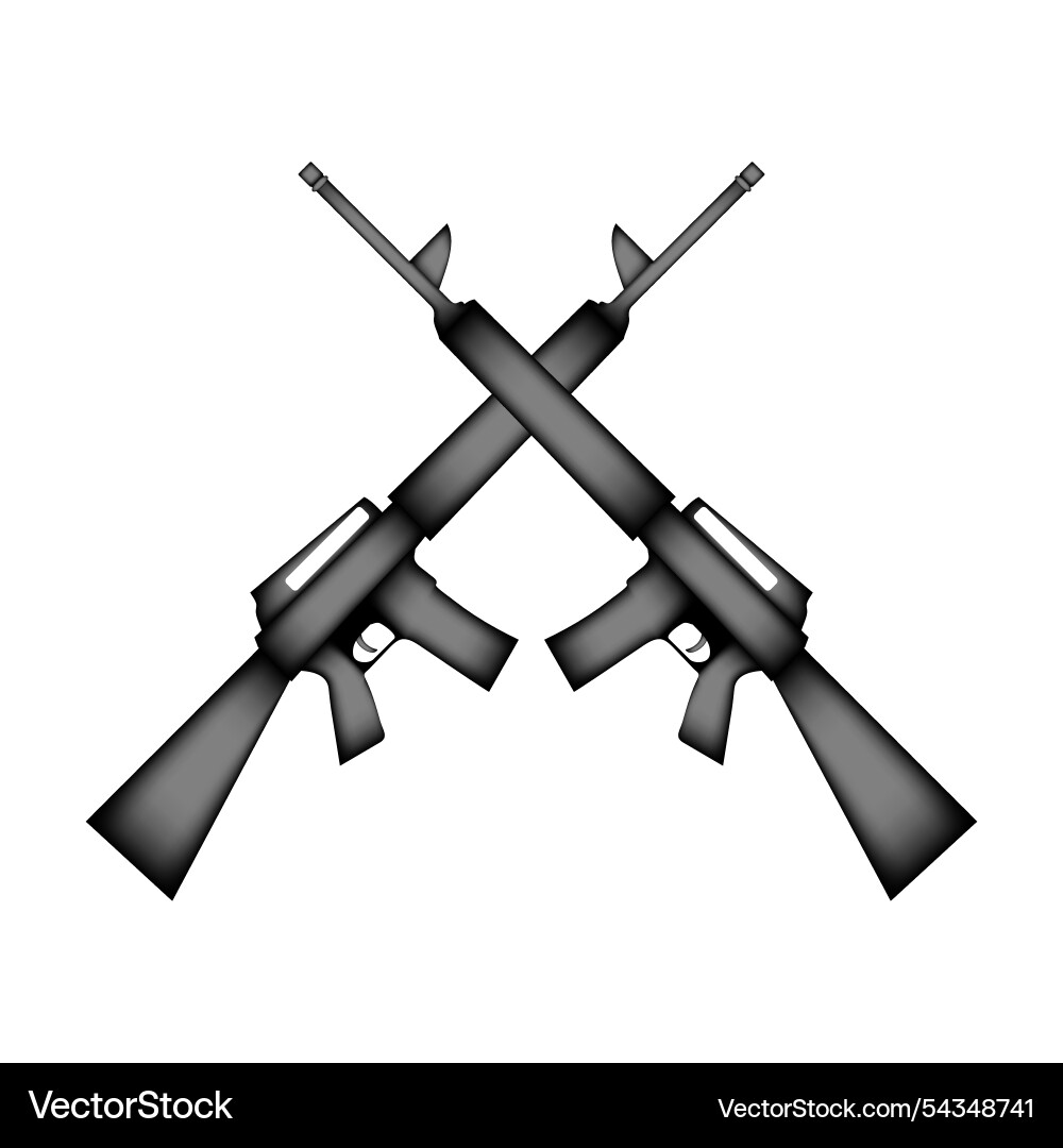 Crossed rifles icon Royalty Free Vector Image - VectorStock