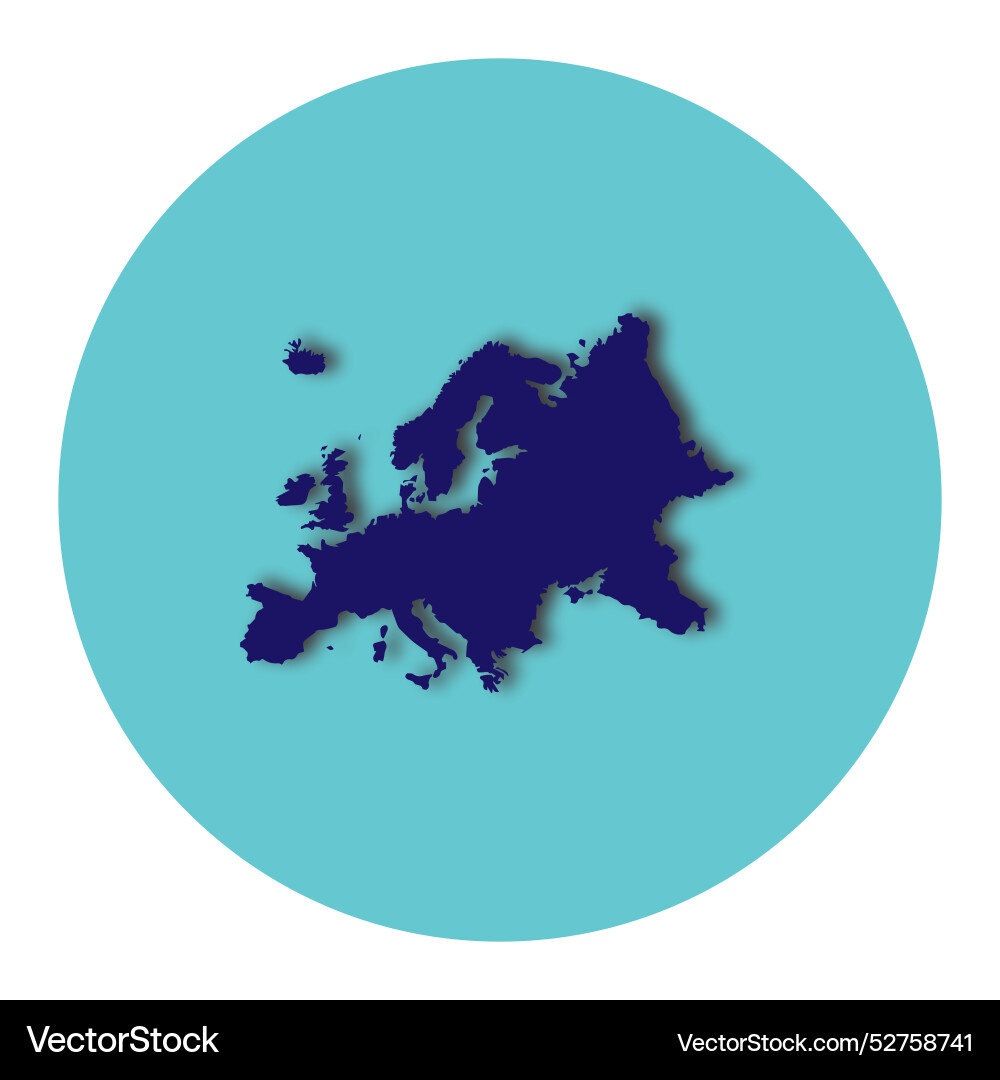 Europe map icon Royalty Free Vector Image - VectorStock