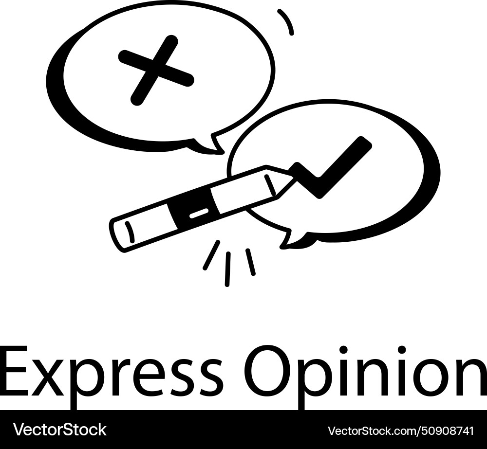 Express opinion Royalty Free Vector Image - VectorStock