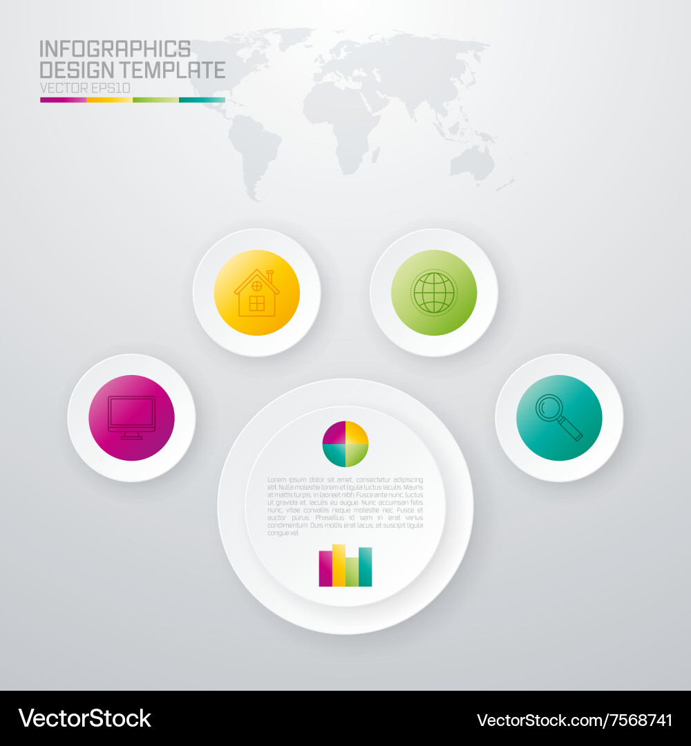 Four options infographics Royalty Free Vector Image