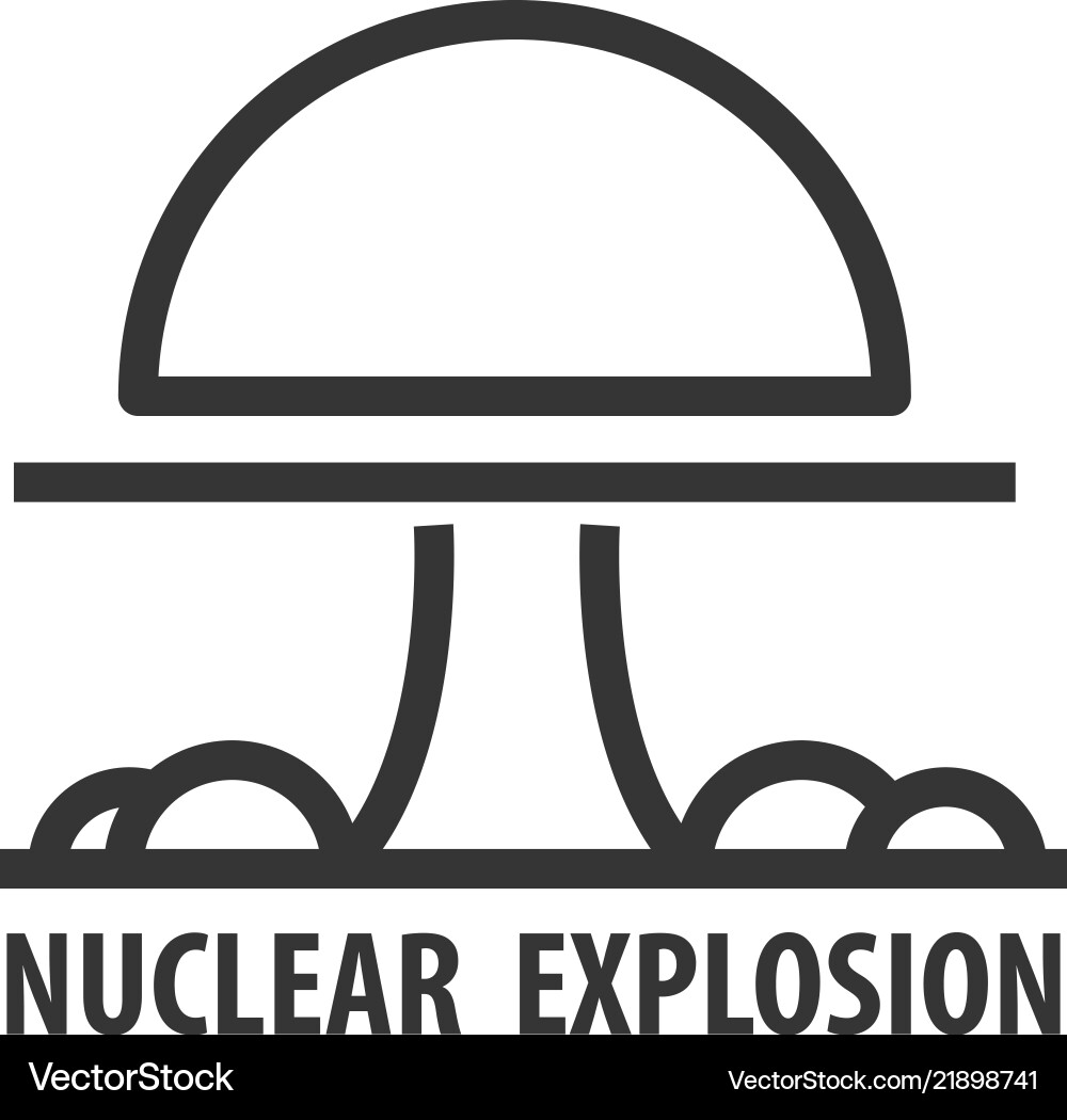 Logo-Vorlage für Atomexplosion Lizenzfreies Vektorbild