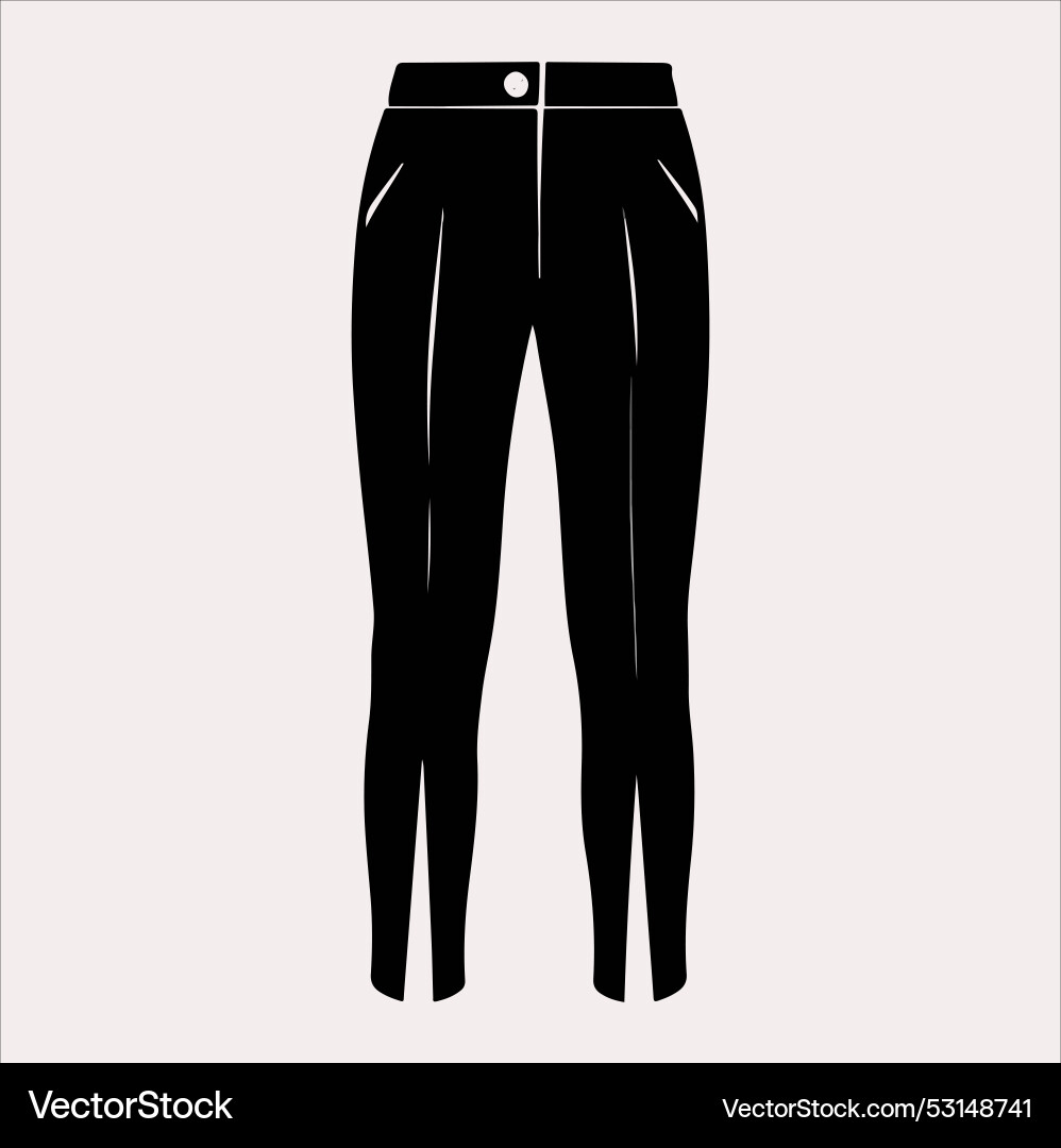 Modern and fashionable pants silhouette Royalty Free Vector