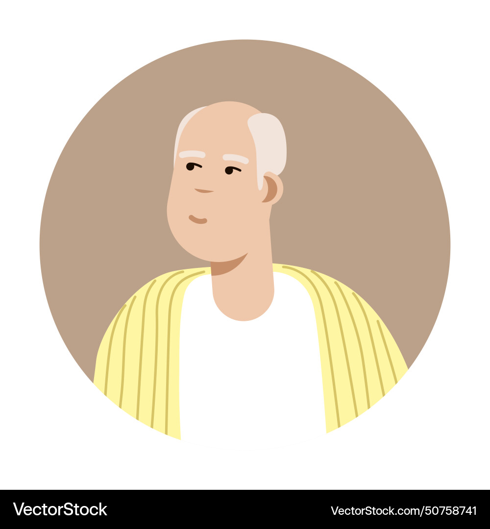 Modern circle avatar Royalty Free Vector Image