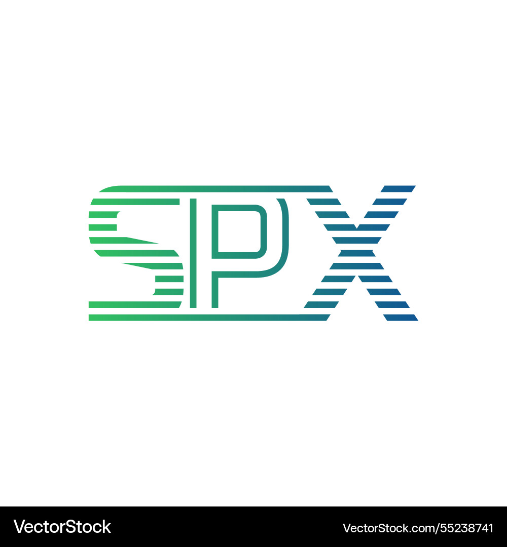 Modern spx logo design letter minimalist Vector Image