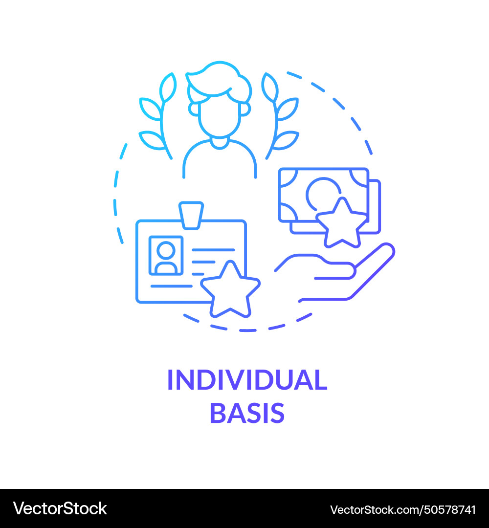 Personal income blue gradient concept icon Vector Image
